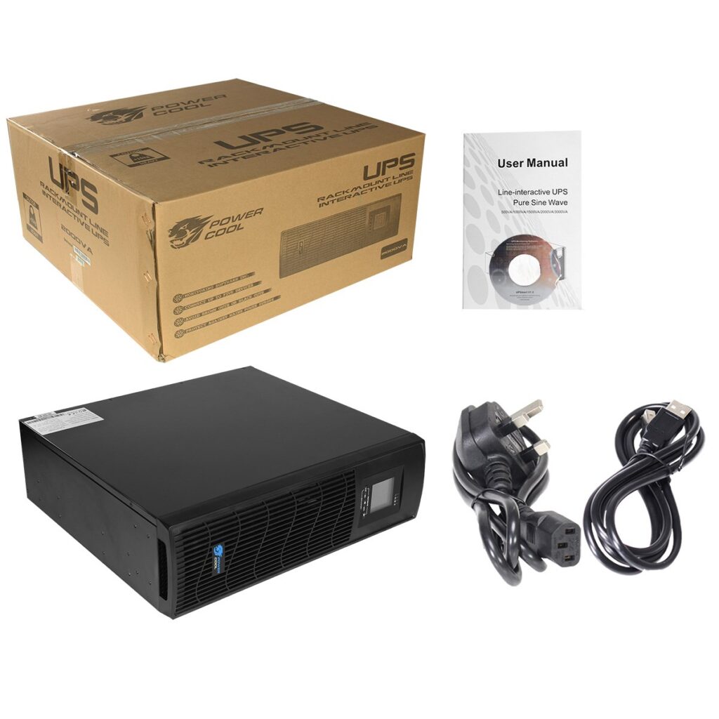 Powercool Rack-Mount Off-Line 2000VA UPS with LCD & USB Monitoring ...
