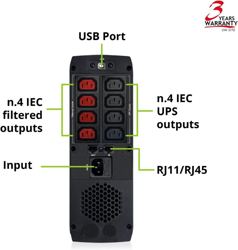 Tecnoware EXA PLUS 1000VA 700 Watts UPS - UPS Centre